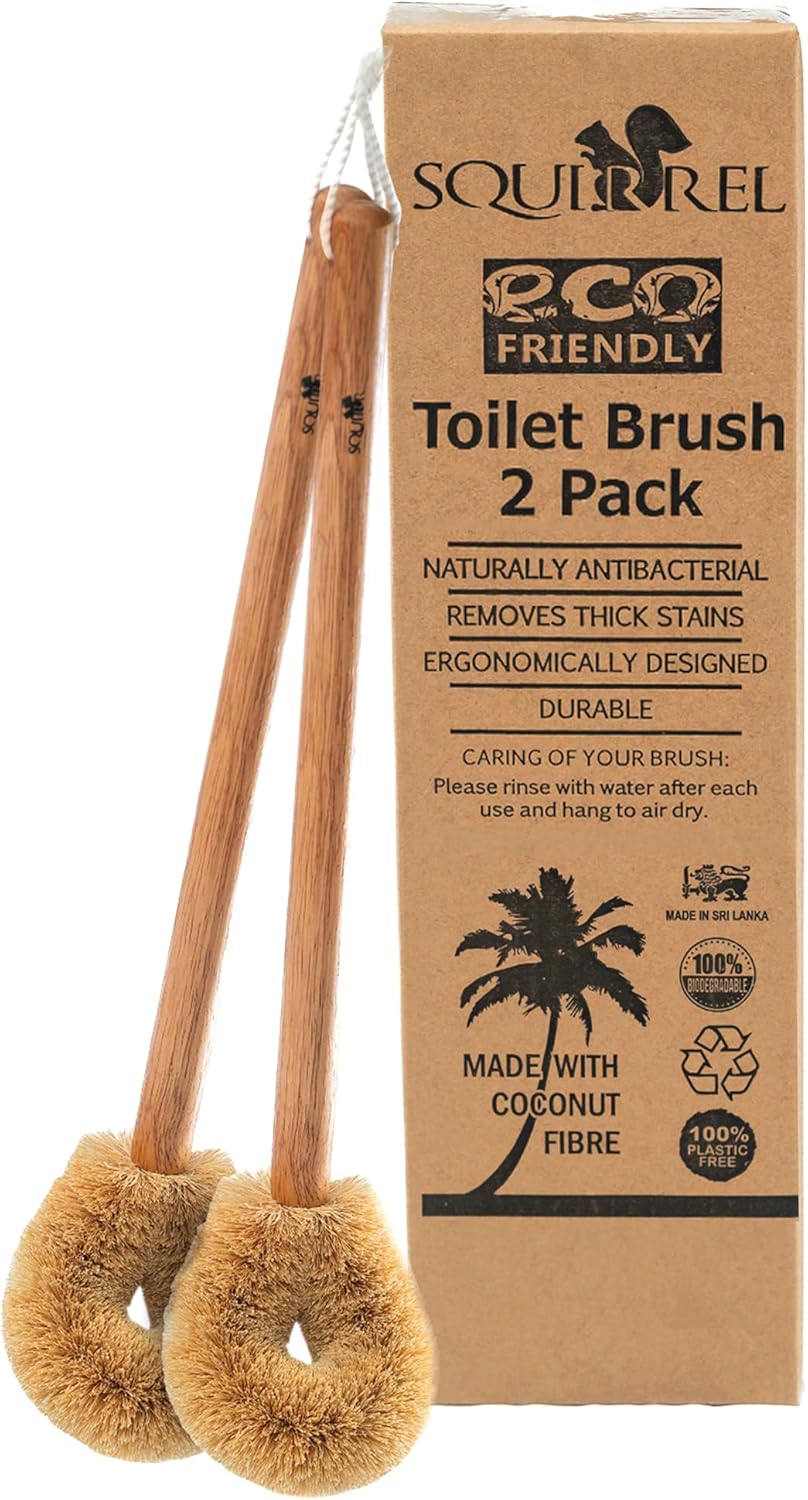 Amazon.com: Squirrel Eco-Friendly Toilet Brush with Natural Coconut ...