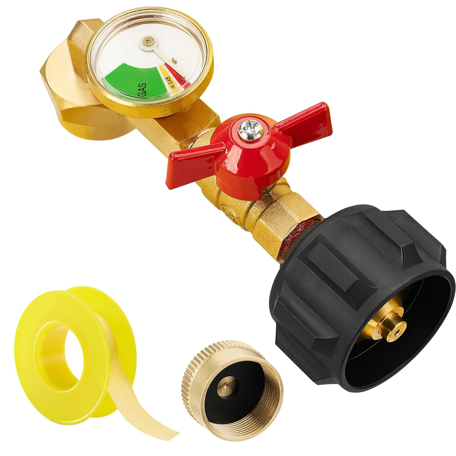 Amazon.com : UJW Propane Refill Adapter with Valve and Gauge,Fill 1 lb ...