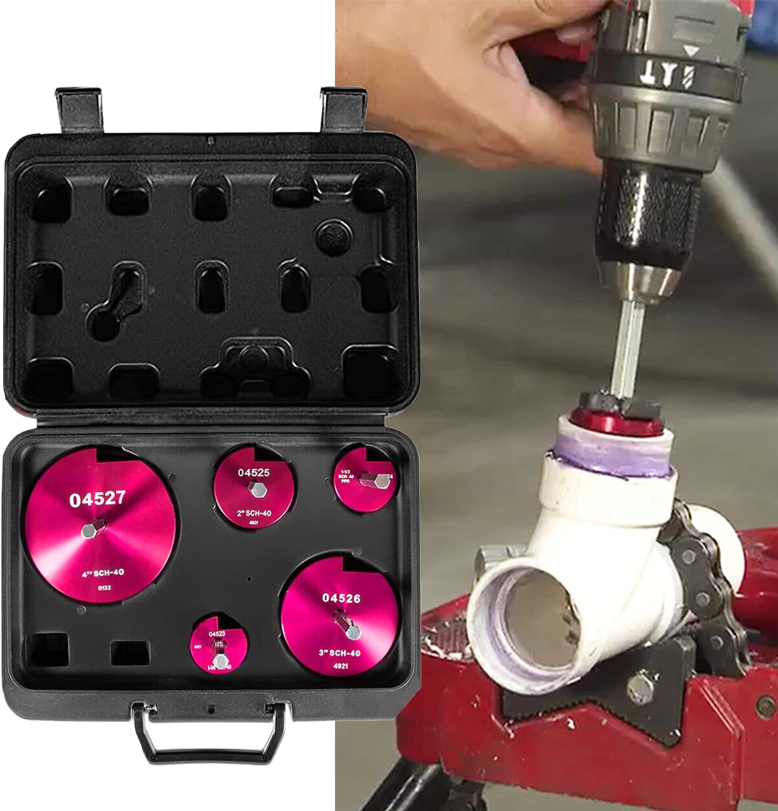 GOMADEIT 04520 PPRK5 PVC Pipe Reamer, 1/2" PVC Fitting Saver, Reed Pipe ...