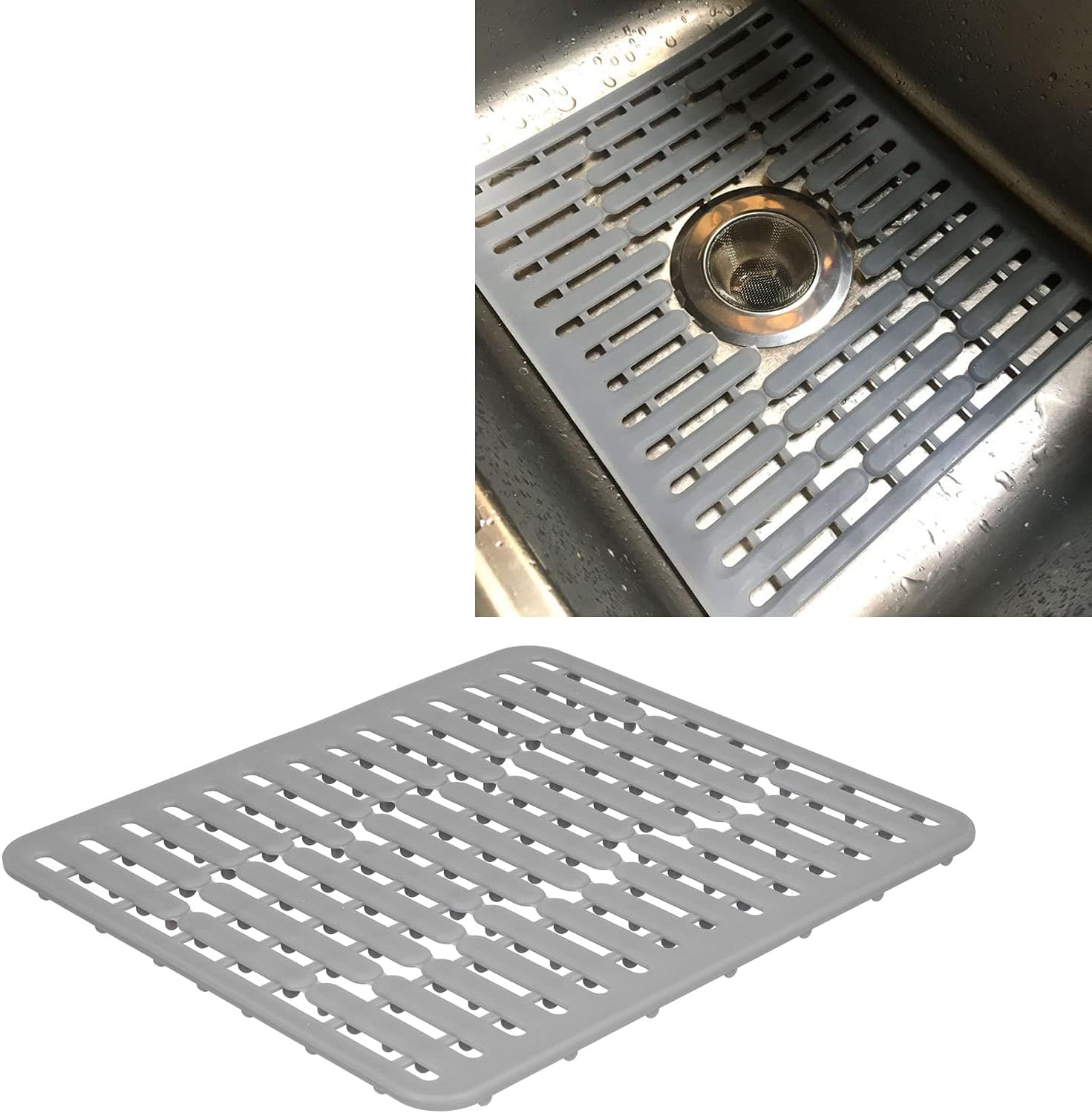 Amazon.com: DAUERHAFT Sink Protector, Silicone Material Gray Color Sink ...
