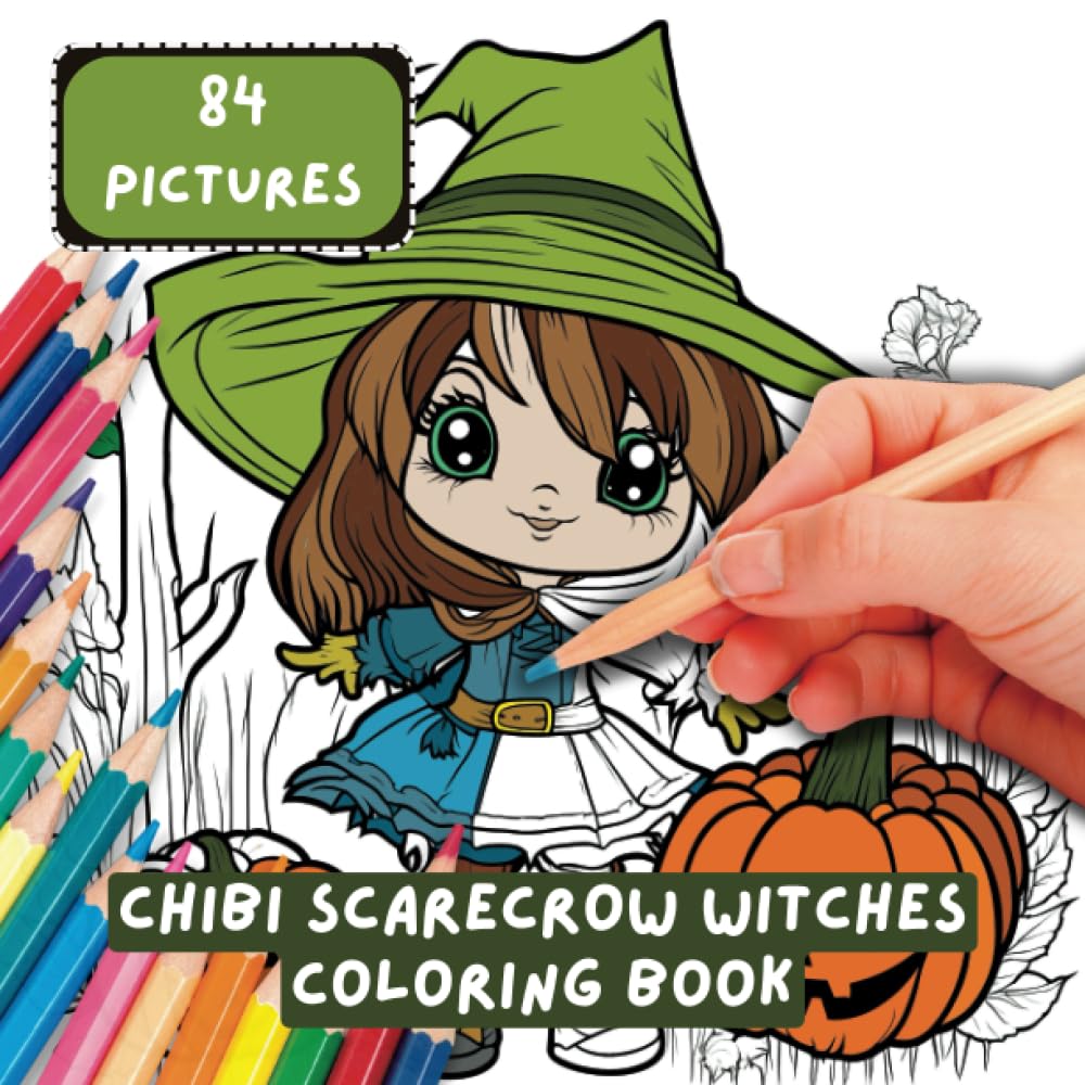 Amazon.com: Chibi Scarecrow Witches Coloring Book - Chibi Witches ...