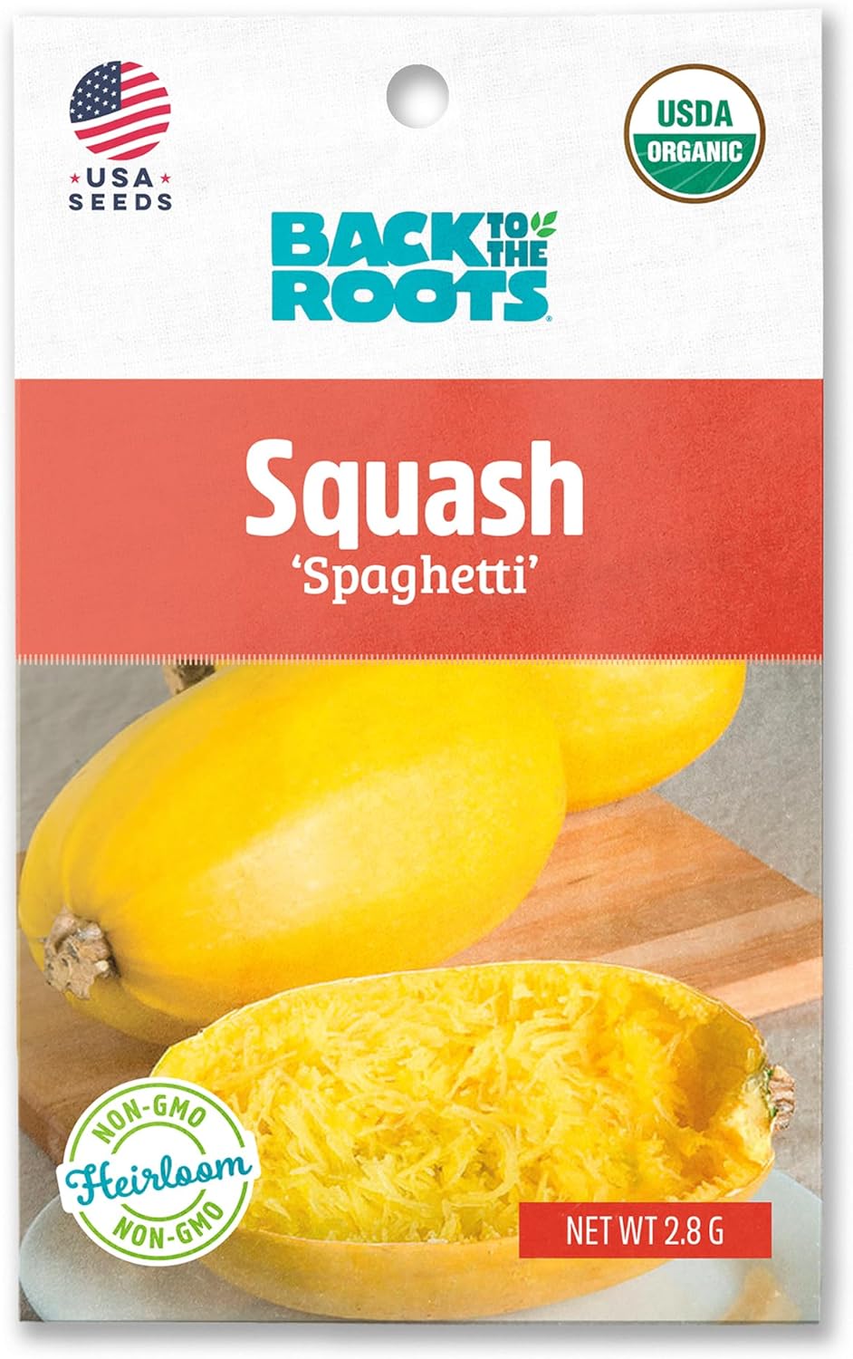 Amazon.com : Back to the Roots 100% Organic Seed Packet - Squash ...