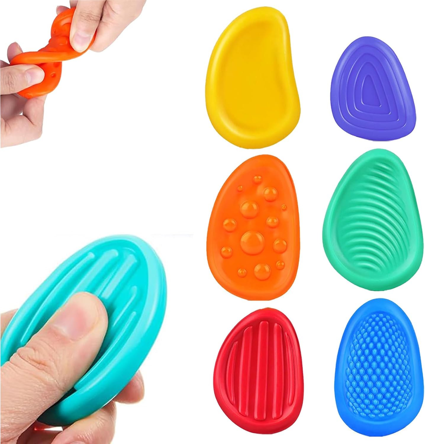 6 Pcs Fidget Toys Sensory Stone, Fidget Toy Pack, Fidget Toys Pack ...