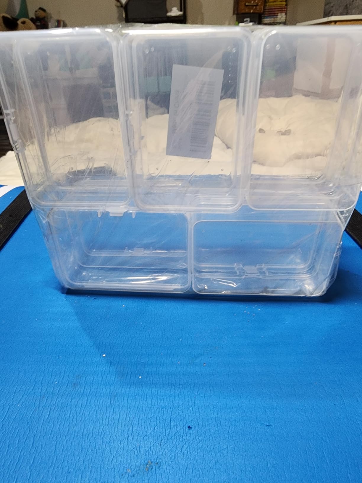 10 Pack Mini Pvc Storage Containers Box with Lid Rectangle Clear Pvc ...