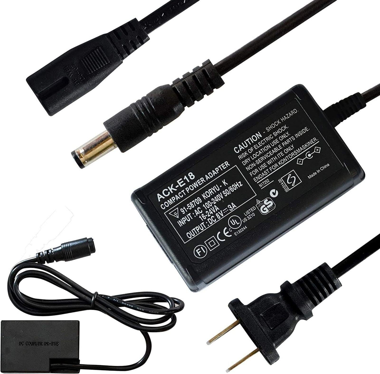 Amazon.com : ACK-E18 AC Power Supply Adapter LP-E17 Dummy Battery DR ...