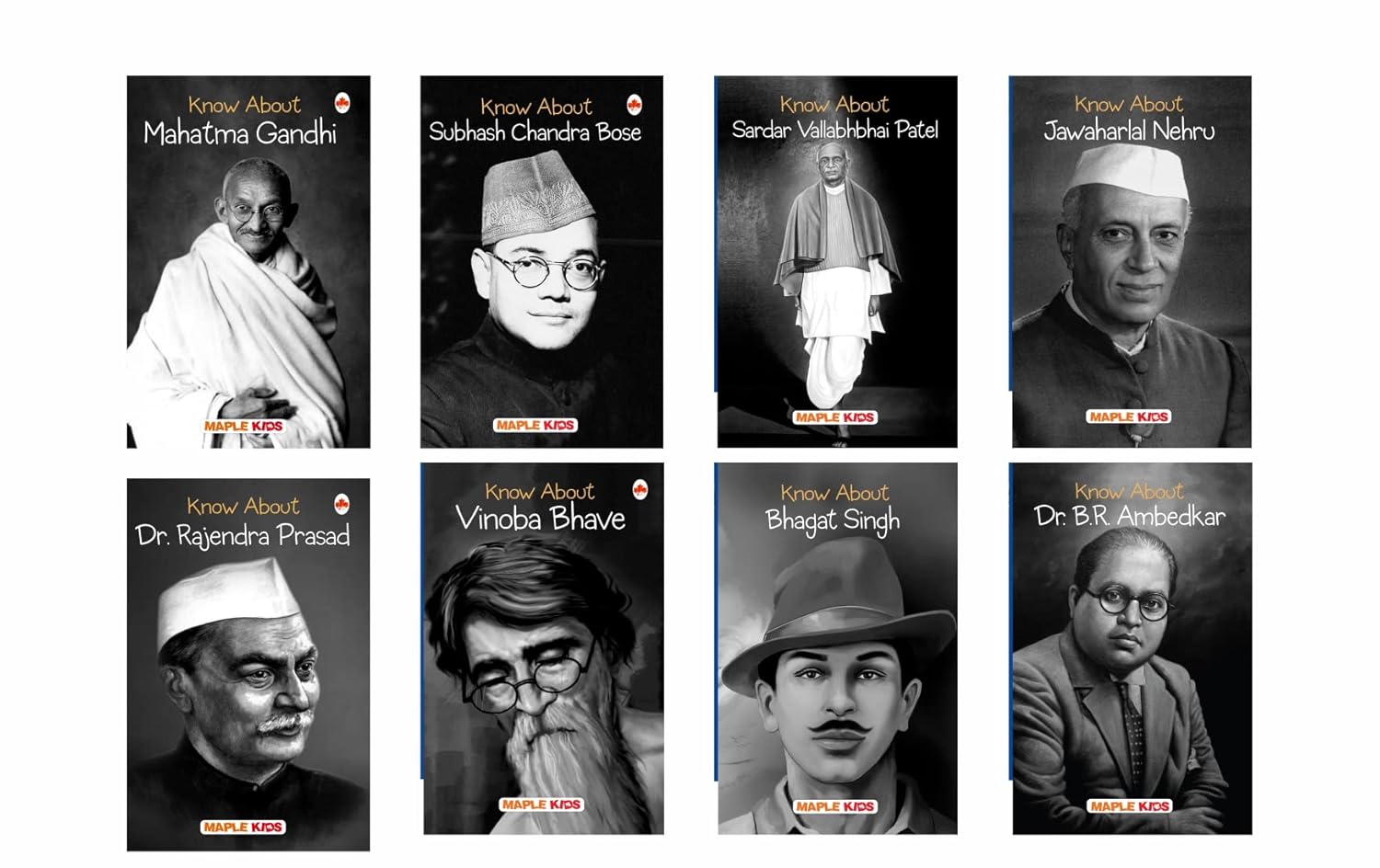 Freedom Fighters (Set of 8 Books) - Know About Mahatma Gandhi,Subhash ...