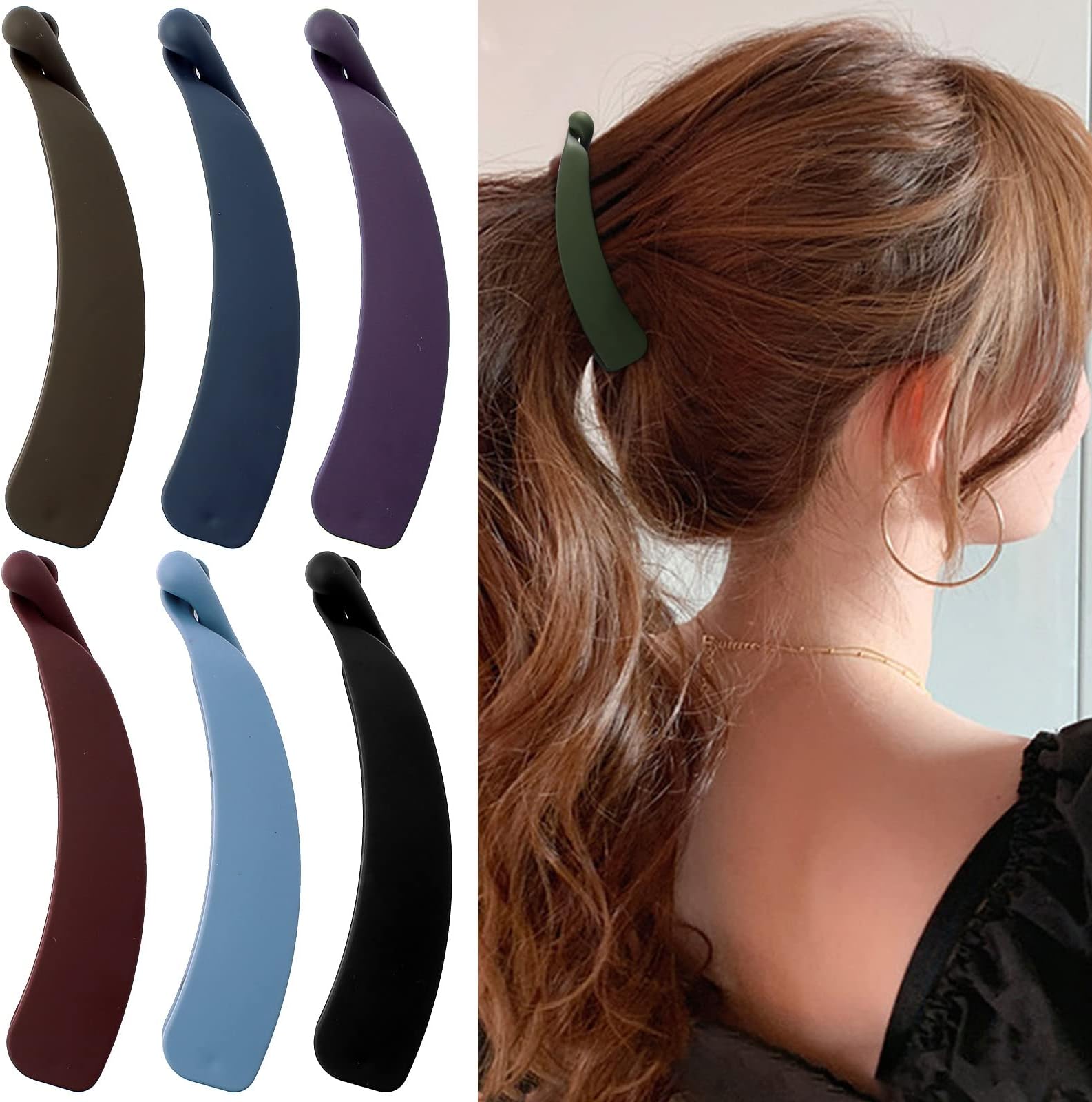 Amazon.com : Banana Hair Clips Banana Clip Combs for Thin Long Hair ...