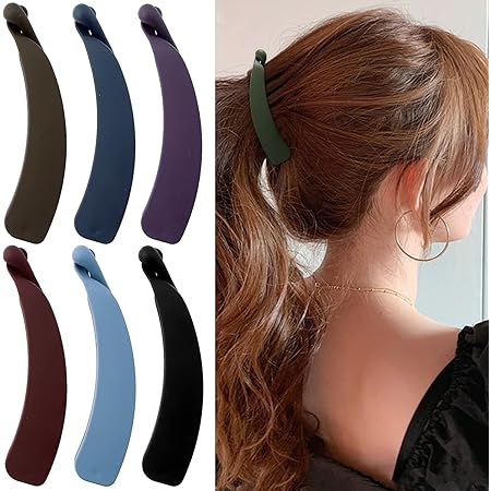 Amazon.com : Aaiffey 4pcs Banana Hair Clips Vintage Clincher Combs Tool for Thick Curly Hair ...