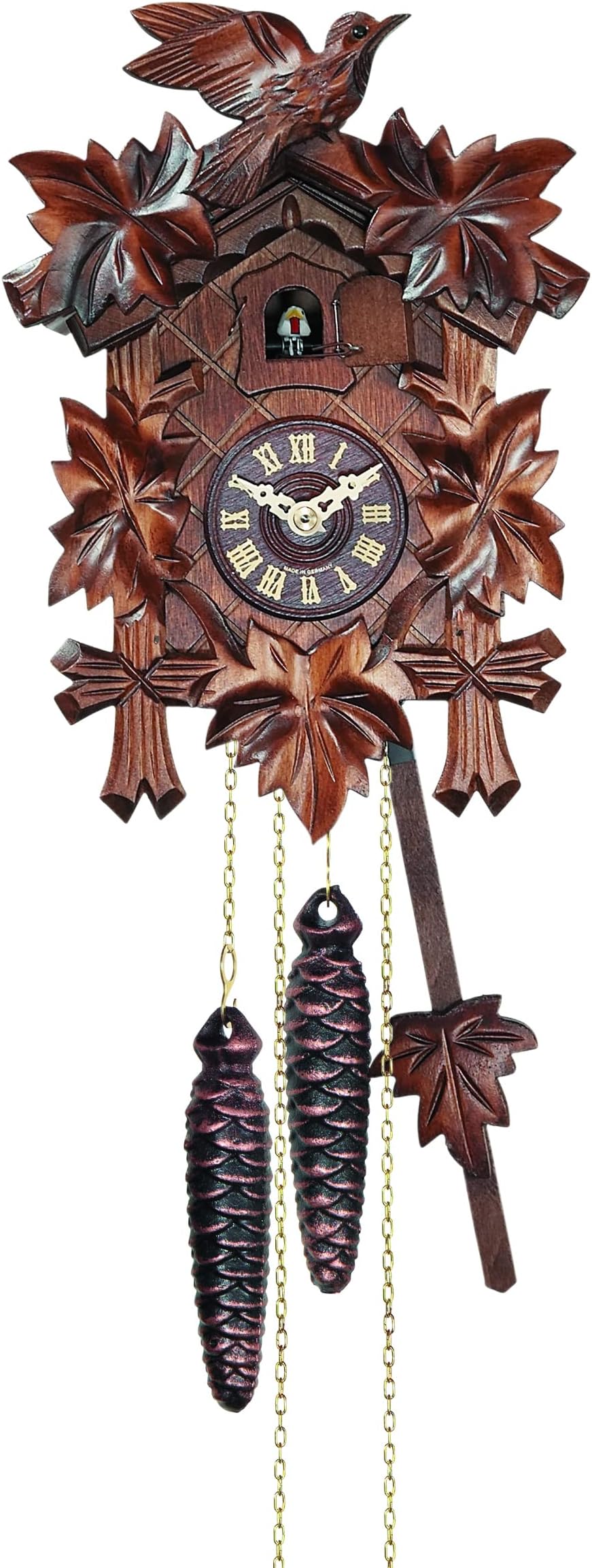 Three Secondz Open and Close Door Cuckoo Bird Wall Clock Without Glass ...