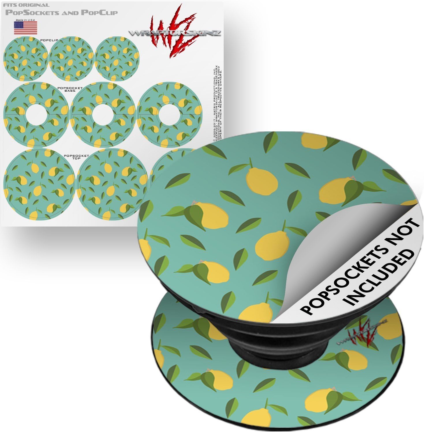 Amazon.com: Decal Style Vinyl Skin Wrap 3 Pack for PopSockets Lemon ...