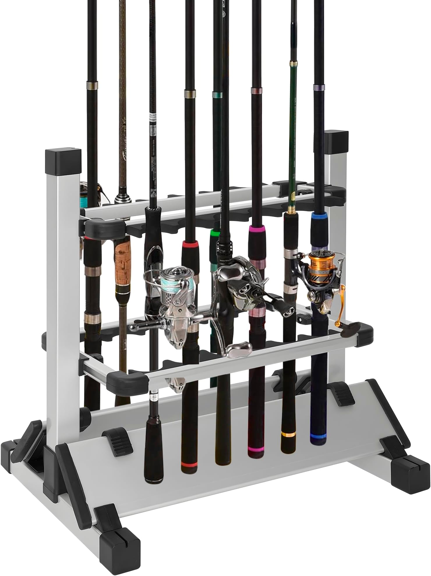 Amazon.co.jp: Fishing Rod Stand, One - Sided 10 Fishing Rods ...