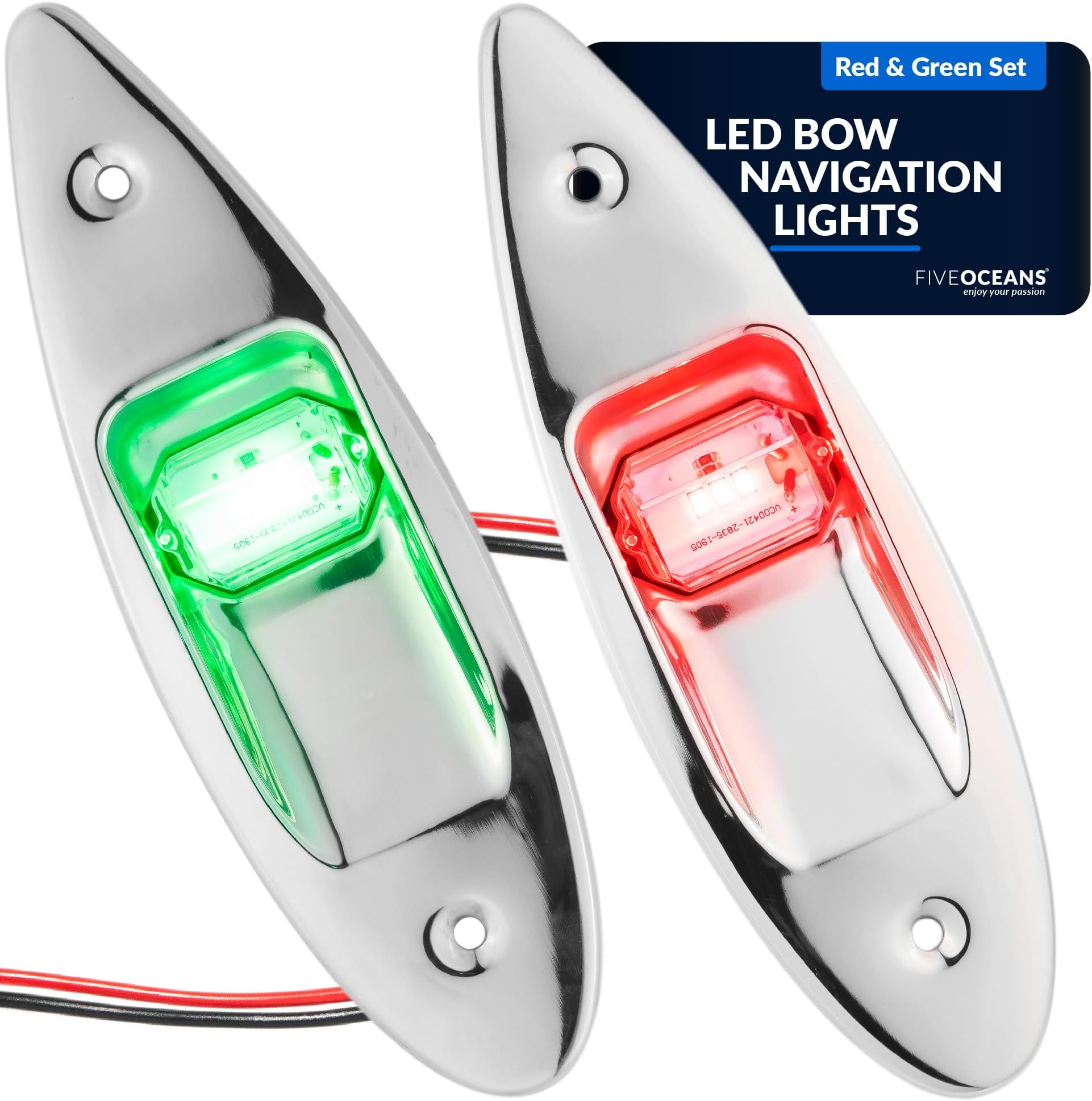 Amazon.com: Five Oceans Boat Navigation Lights - LED Bow Light ...