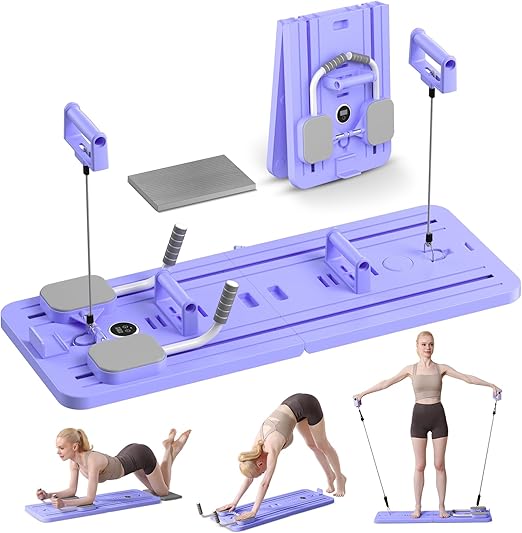 Portable Pilates Reformer Machine for Home Gym - Auto-Rebound Pilates ...
