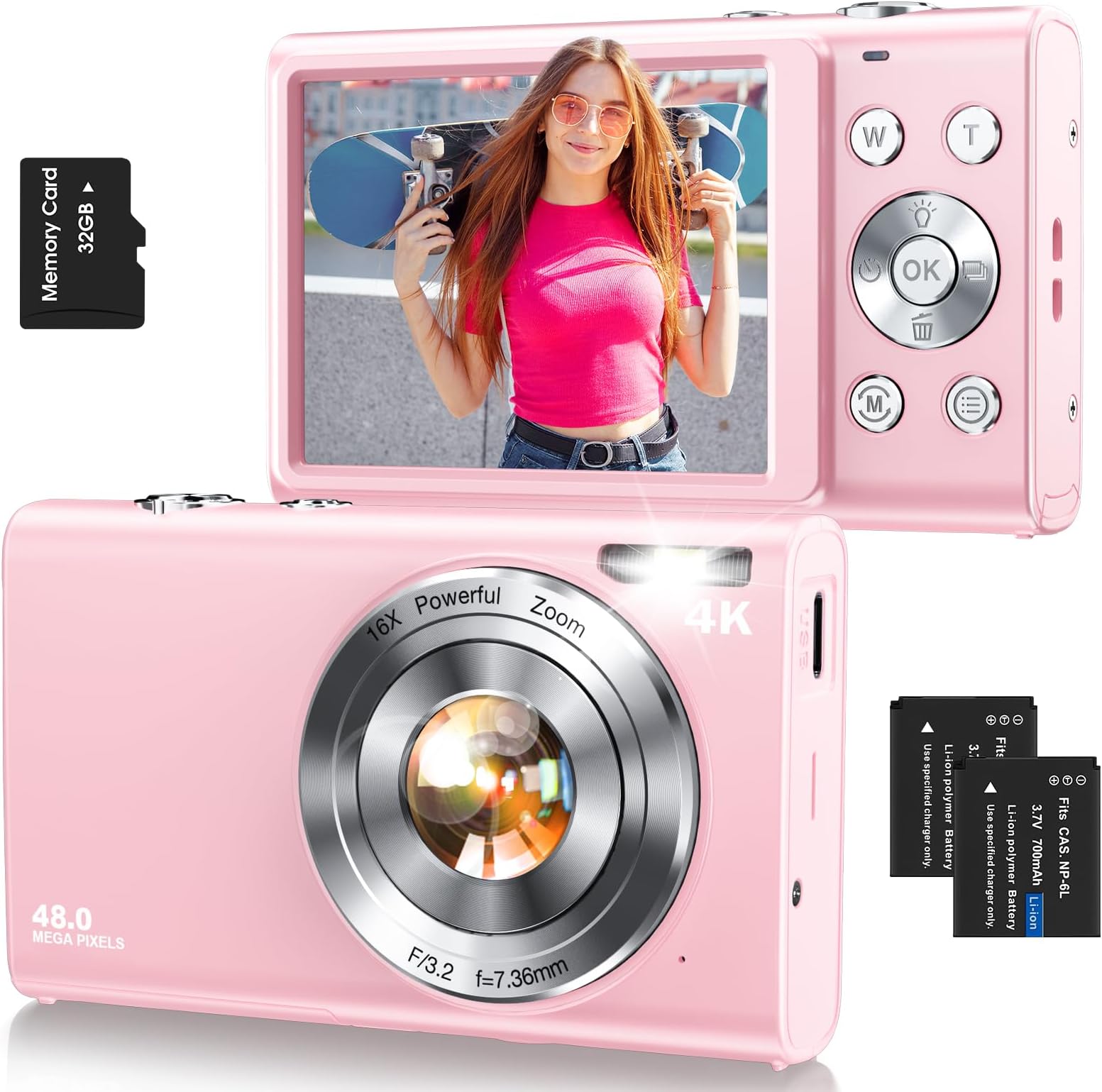Amazon.com : Digital Camera,Autofocus 4K Vlogging Camera for ...