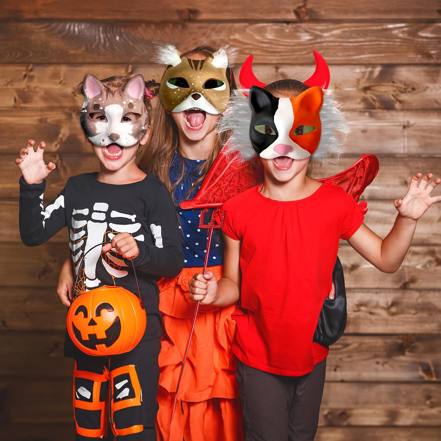 Draupnir 10Pcs Cat Mask Therian Mask Fox Mask with Fur and Eye Mesh ...