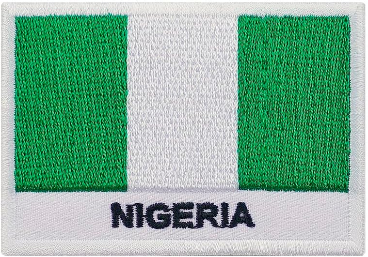 Amazon.com: Graphic Dust Nigeria Flag Embroidered Iron On Patch Applique Nigeria Flag Patch ...