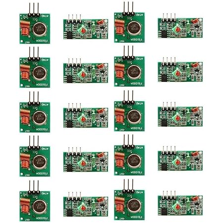 Amazon.com: 5Pcs 433MHz RF Wireless Transmitter and Receiver Module Kit ...
