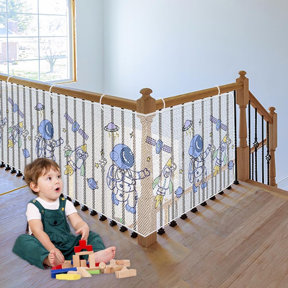Yiomxhi Child Safety Net, Banister Guard for Baby, 300Lx78H CM Sturdy ...