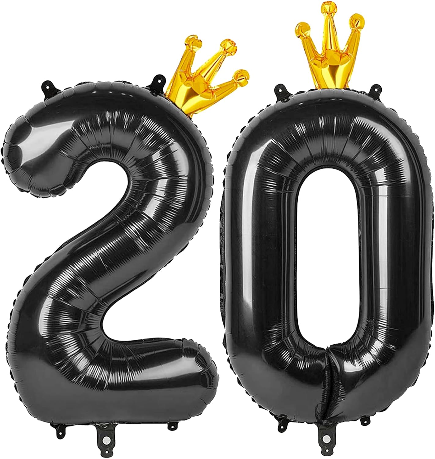 Amazon.com: Black Number 20 Balloon 40 inch, 20 Number Balloon, 20th ...