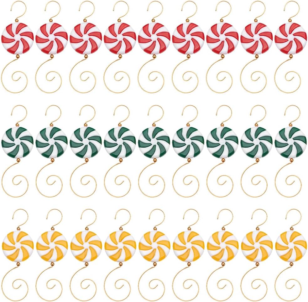 Amazon.com: PH PandaHall 30pcs Christmas Ornament Hooks, 3 Colors S ...