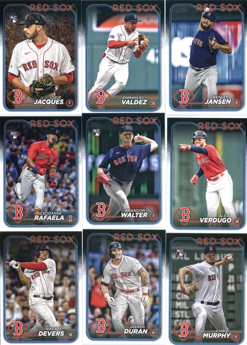 Amazon.com: 2024 Topps Series 1 Boston Red Sox Team Set of 16 Cards ...