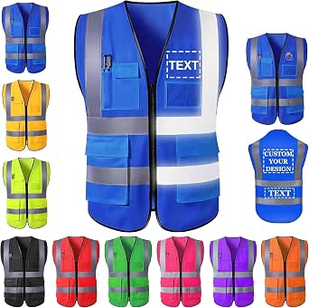 Amazon.com: YUYTOP Custom Safety Vest construction vest for Men with ...