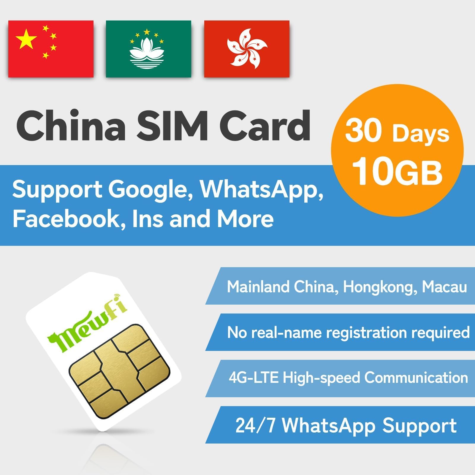 Amazon.com: China SIM Card for Mainland China, Hongkong, Macau, Easy ...