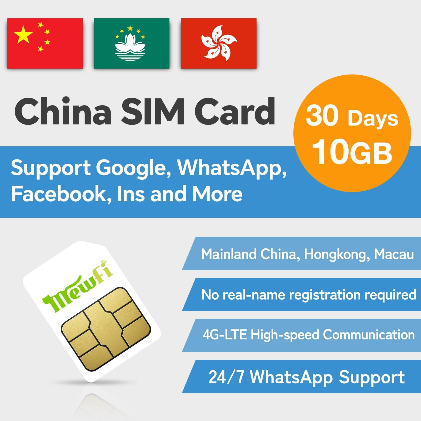 Amazon.com: China SIM Card for Mainland China, Hongkong, Macau, Easy ...