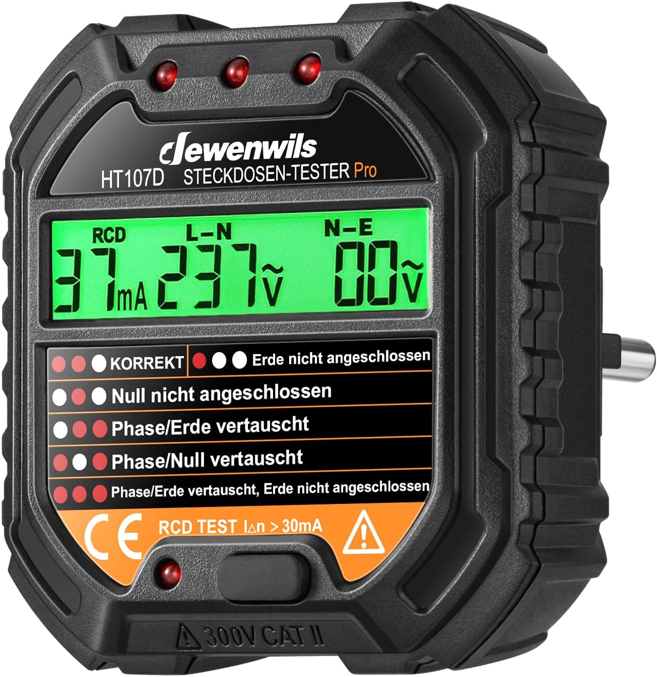 PeakTech 2710 – Digitaler FI Tester für Auslösecharakteristik mit ...