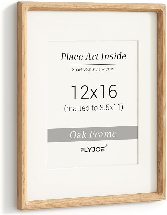 Amazon.com - 12x16 Picture Frame, USA-Sourced Natural Oak Wood Photo ...