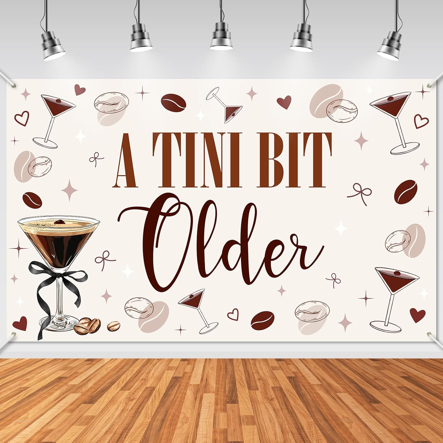 Amazon.com: Avezano A Tini Bit Older Banner Espresso Martini Garland ...