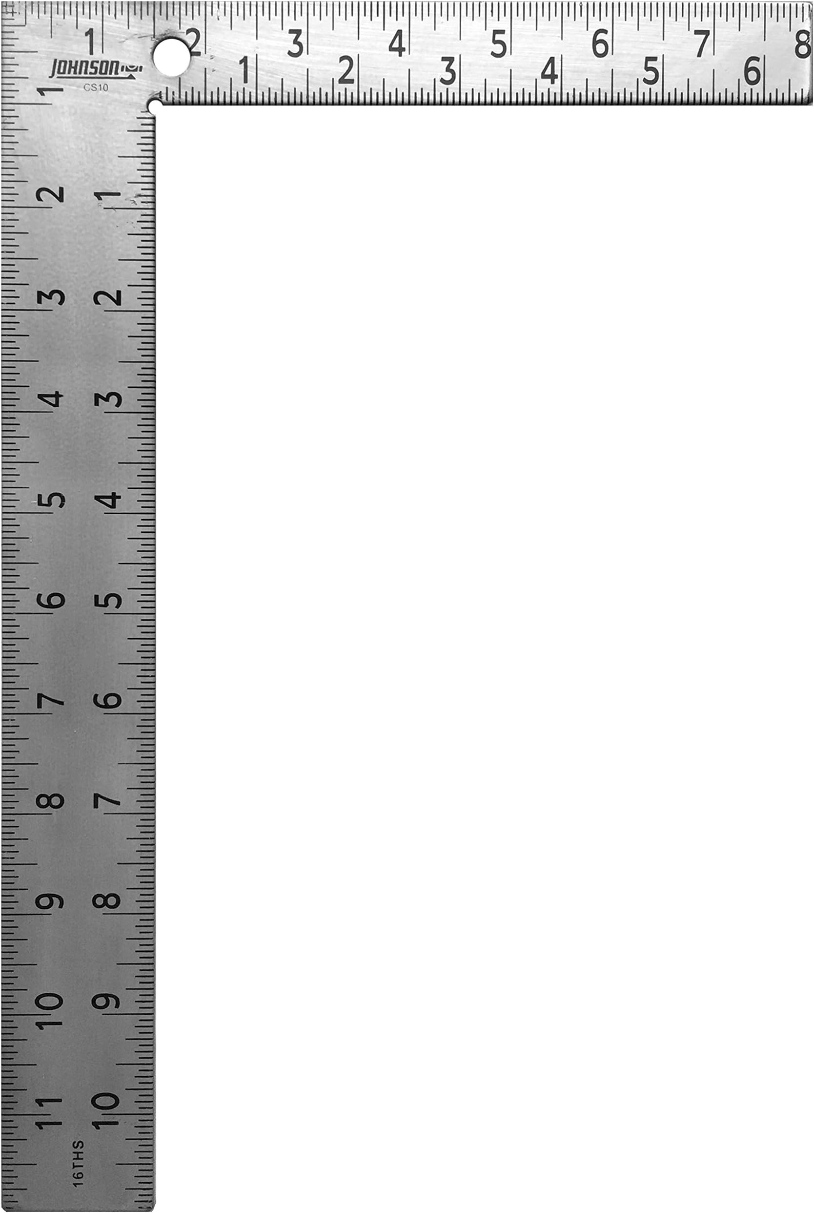 Johnson Level & Tool CS10 Professional Easy-Read Steel Carpenter Square ...