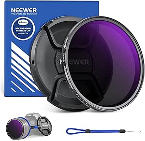 Amazon.com : NEEWER 67mm ND2-400 (1-9 Stops) Variable ND Filter with ...