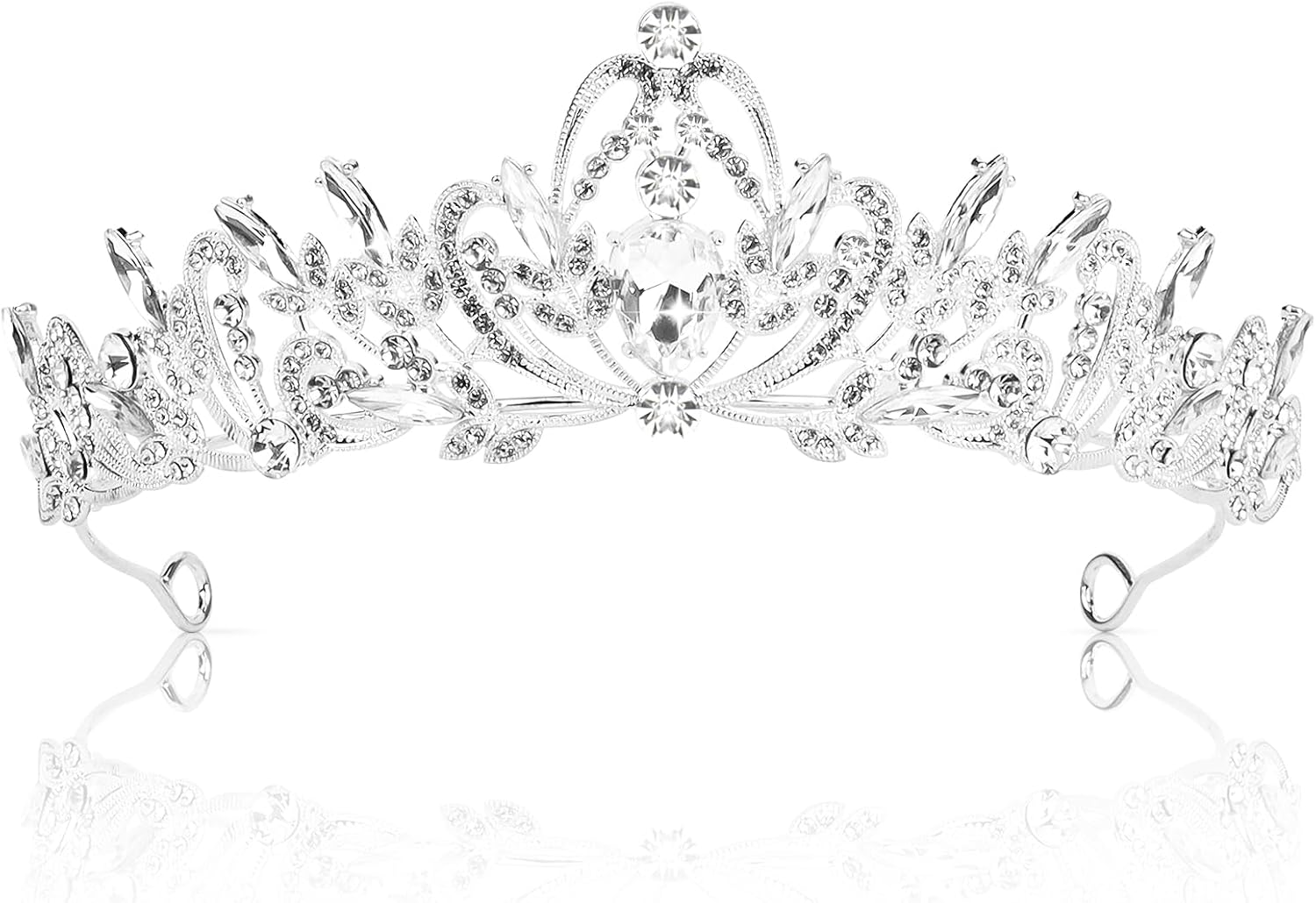 Amazon.com: Jaciya Silver Crystal Tiaras Crowns for Women Birthday ...