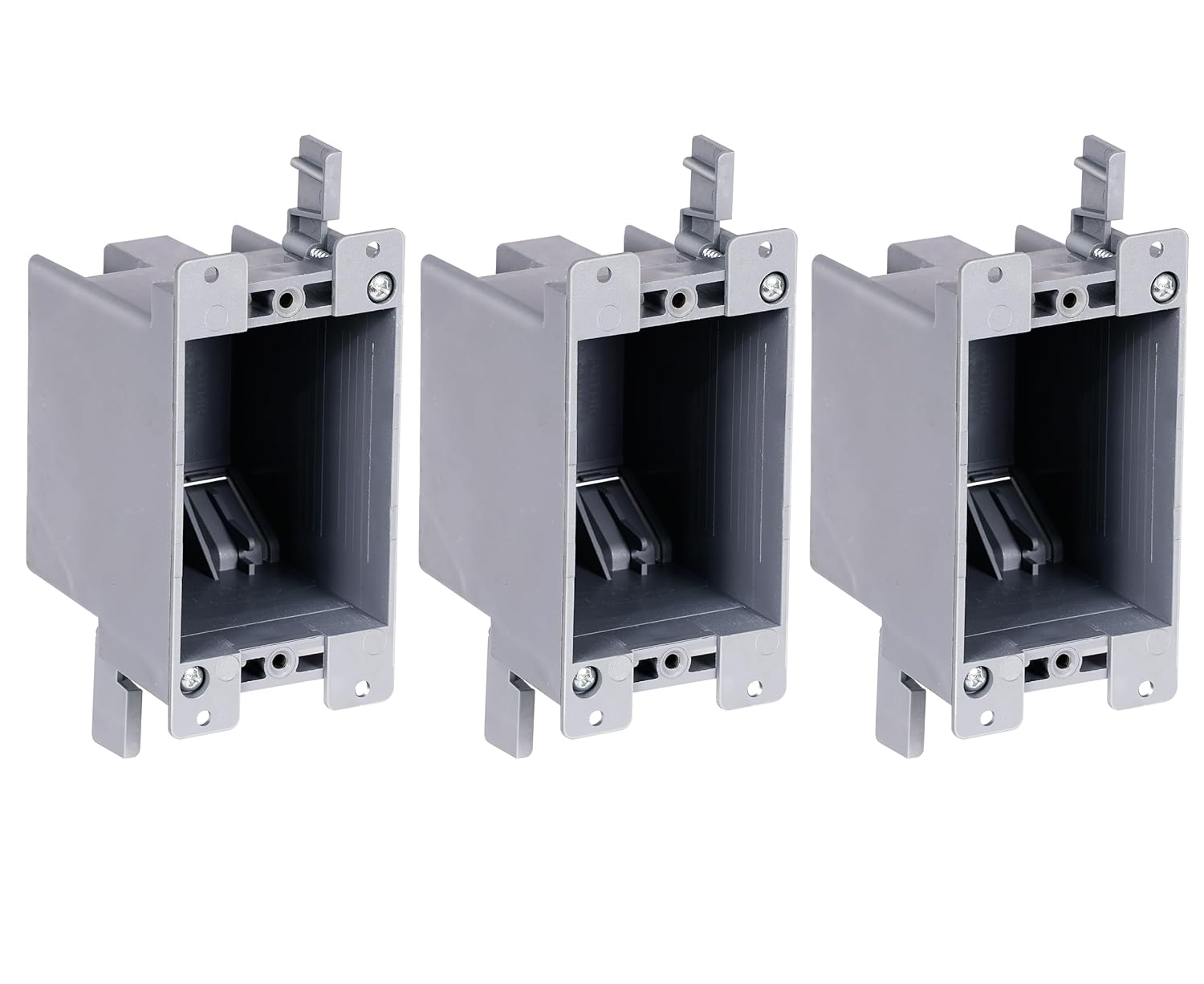 Generic 3PK Single Gang Electrical Outlet Box,14 Cubic Inch Junction ...