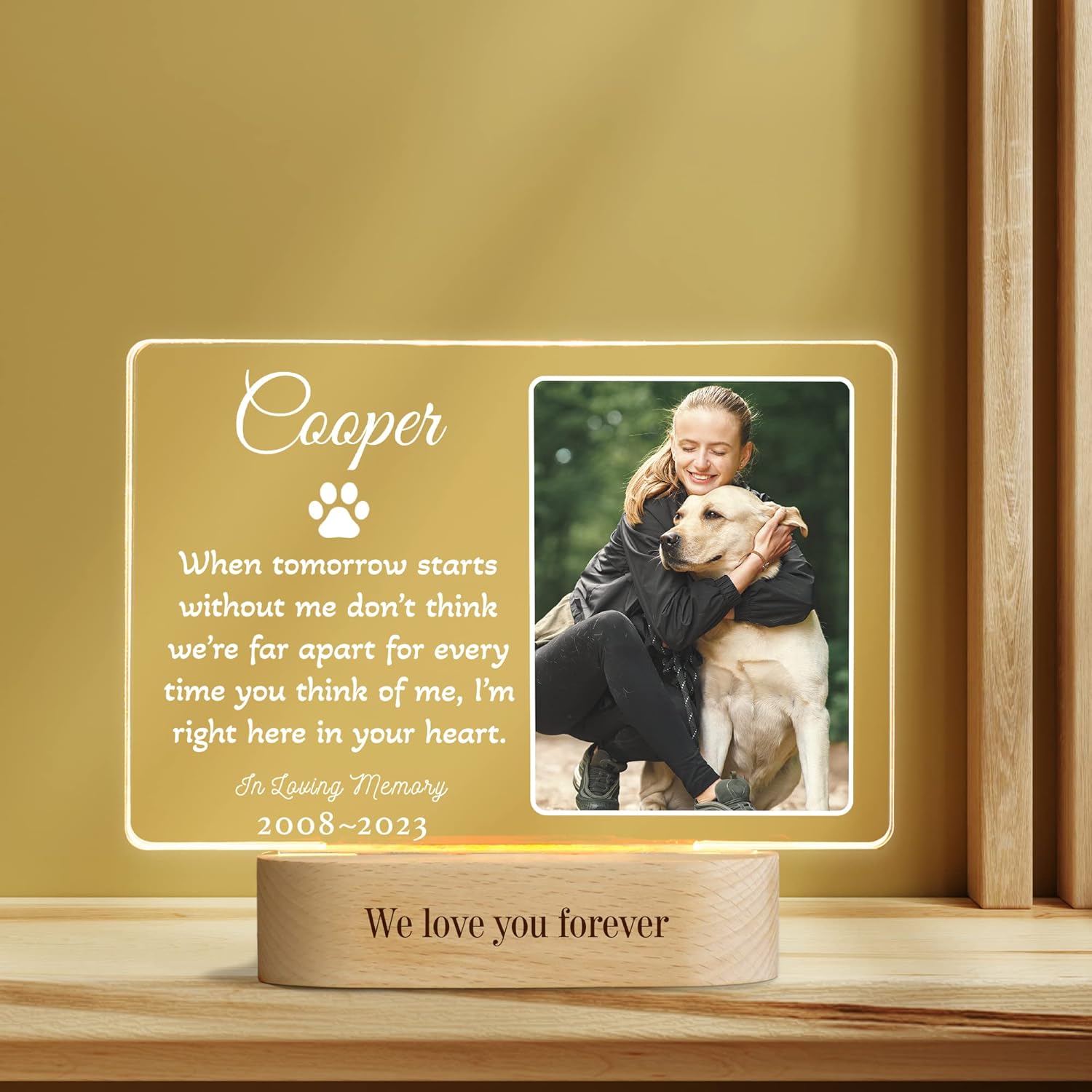 Amazon.com : Personalized Pet Loss Sign Dog Memorial Gifts For Loss Of ...