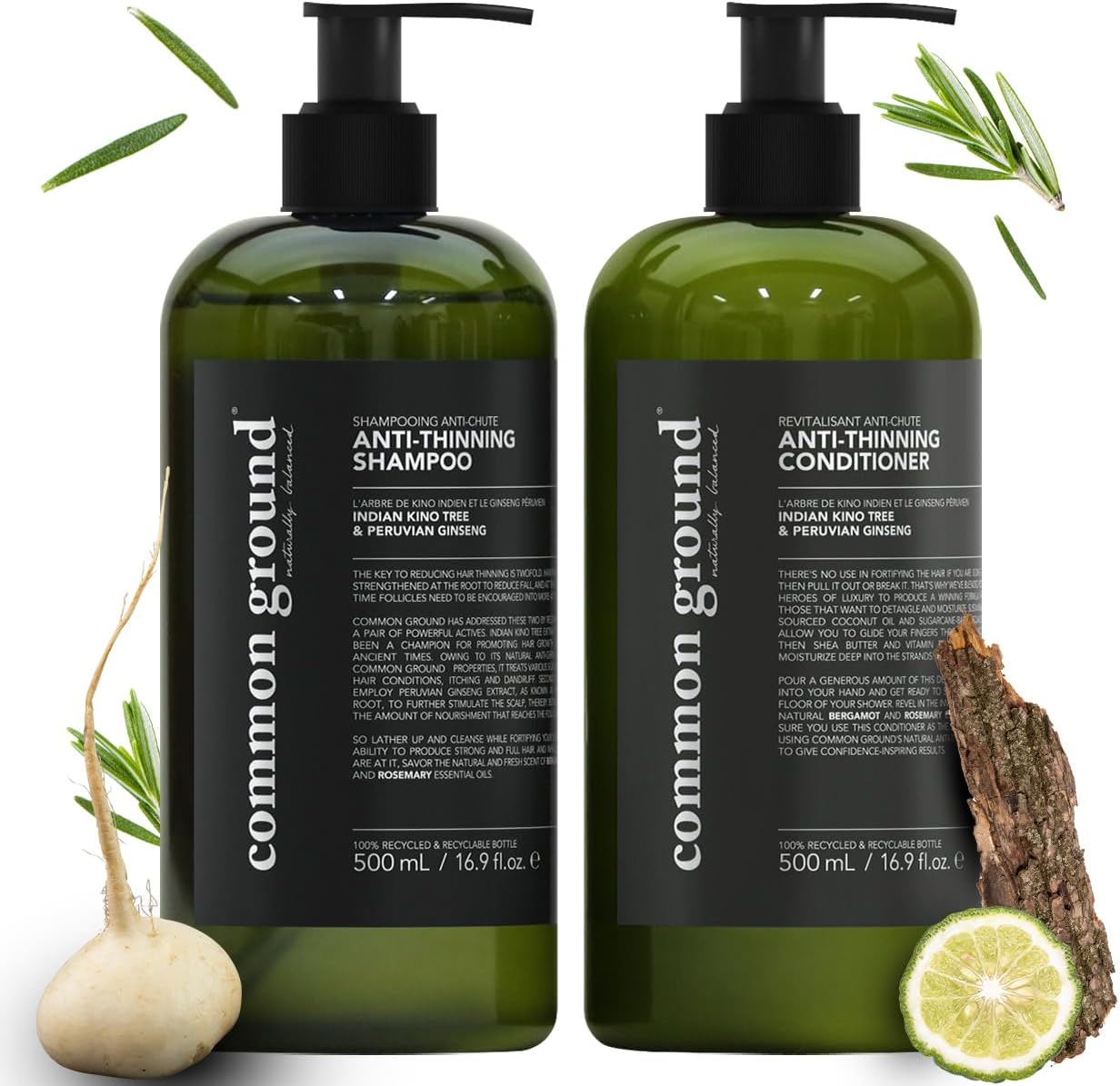 Amazon.com : Common Ground Natural Anti Thinning Shampoo and ...