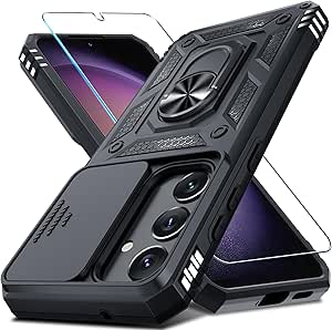 Amazon.com: Janmitta Compatible with Samsung Galaxy S23 FE Case Built in Slide Camera Lens Cover ...