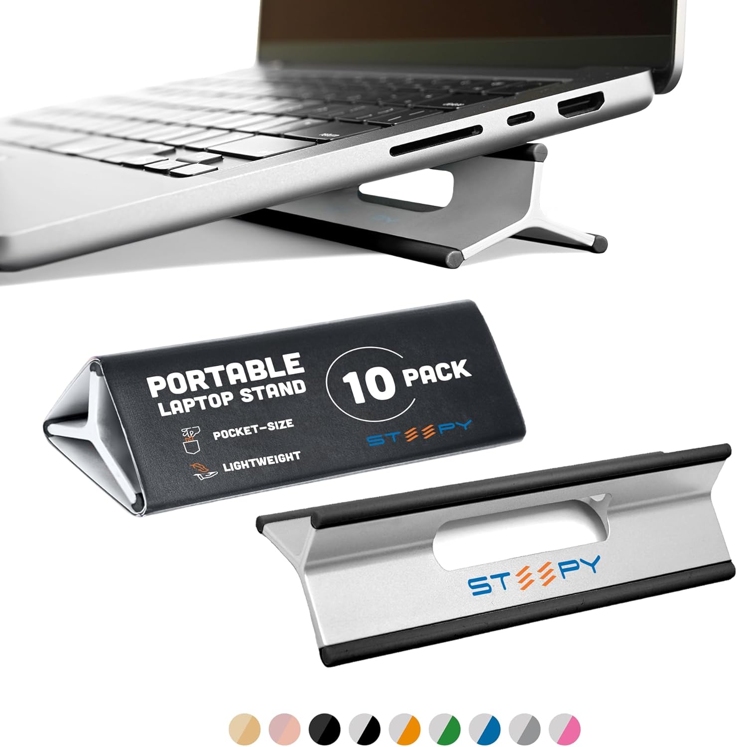 Amazon.com: Steepy Adjustable Laptop Stand - 3 Height Computer Riser ...