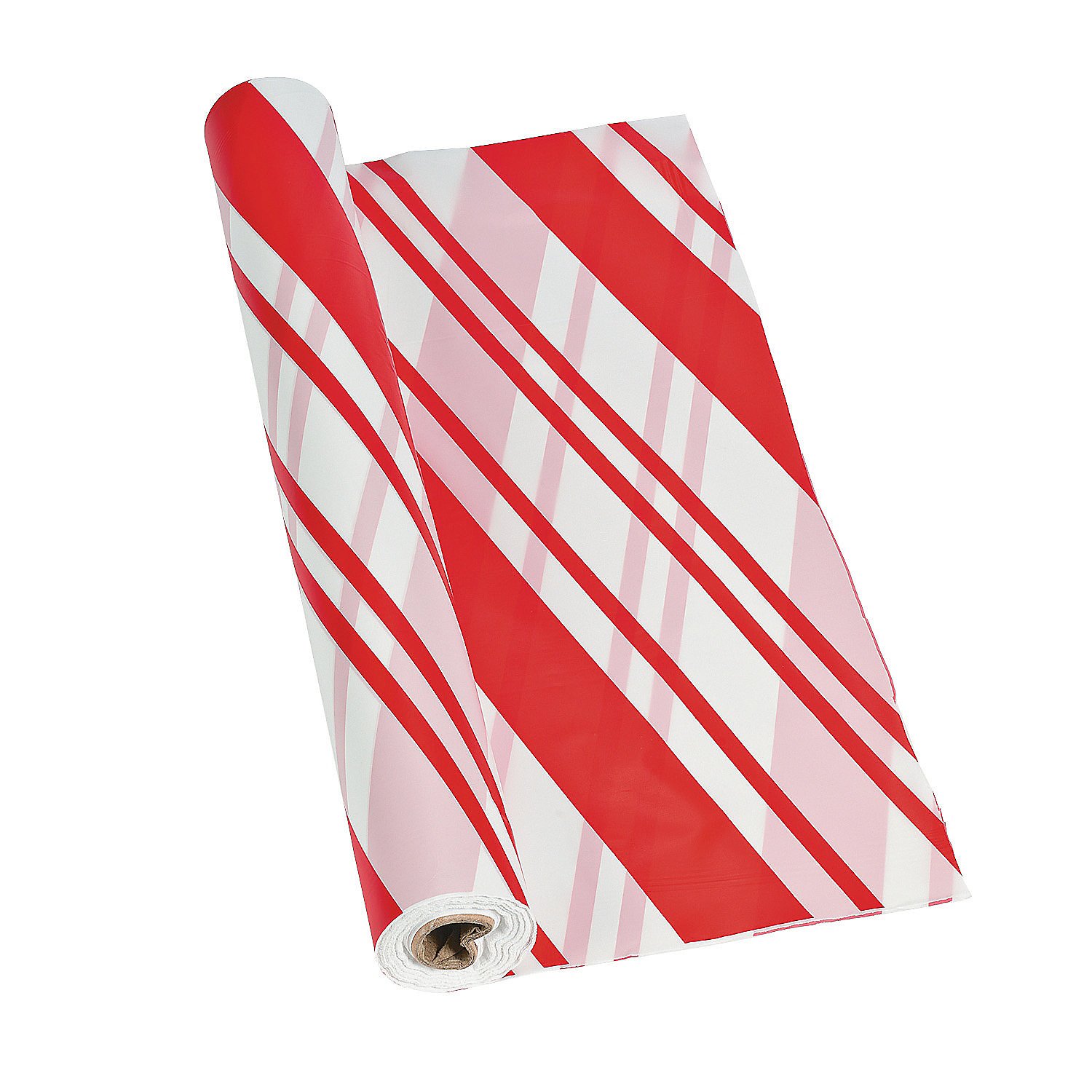 Amazon.com: Candy Cane Striped Disposable Tablecloth Roll - 100 feet ...
