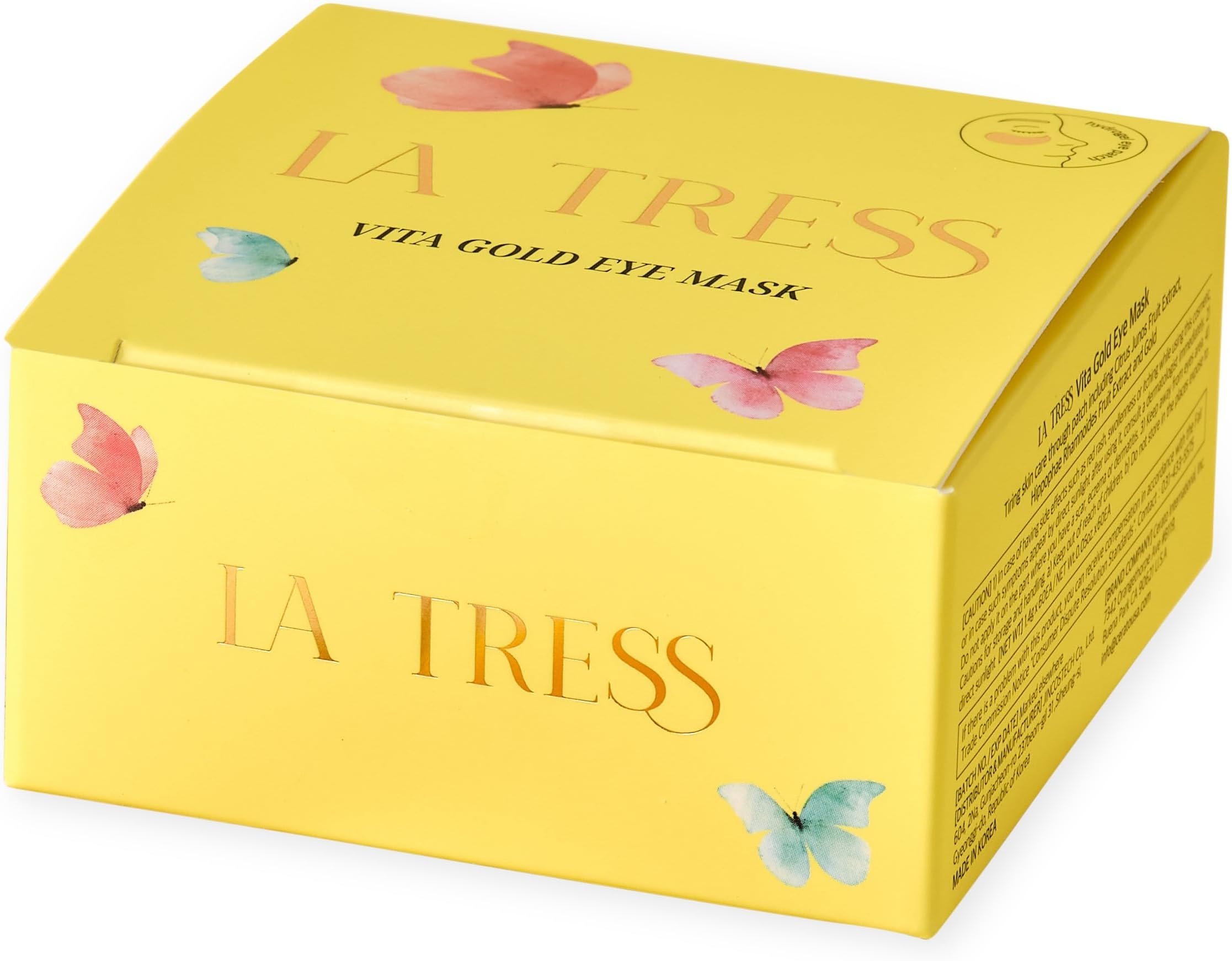 Amazon.com : LA TRESS Vita Gold Korean Eye Mask, Korean Beauty Skin ...