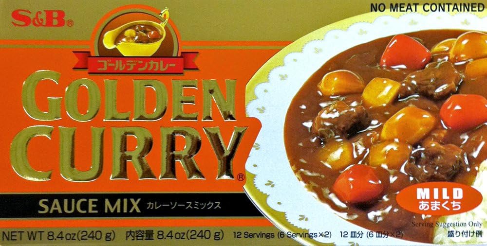 Amazon.com : S&B Golden Curry Sauce Mix, Medium Hot, 7.8-Ounce : Curry ...