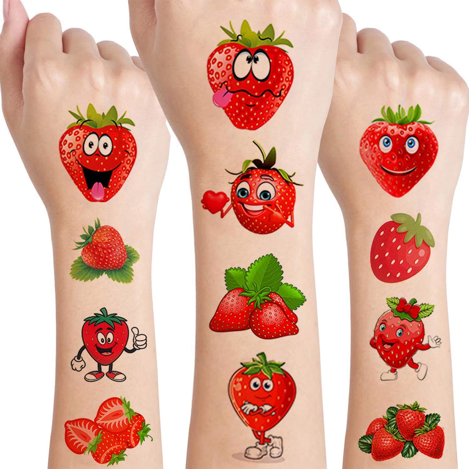 Amazon.com : Strawberry Temporary Tattoos Berry First Birthday Party ...