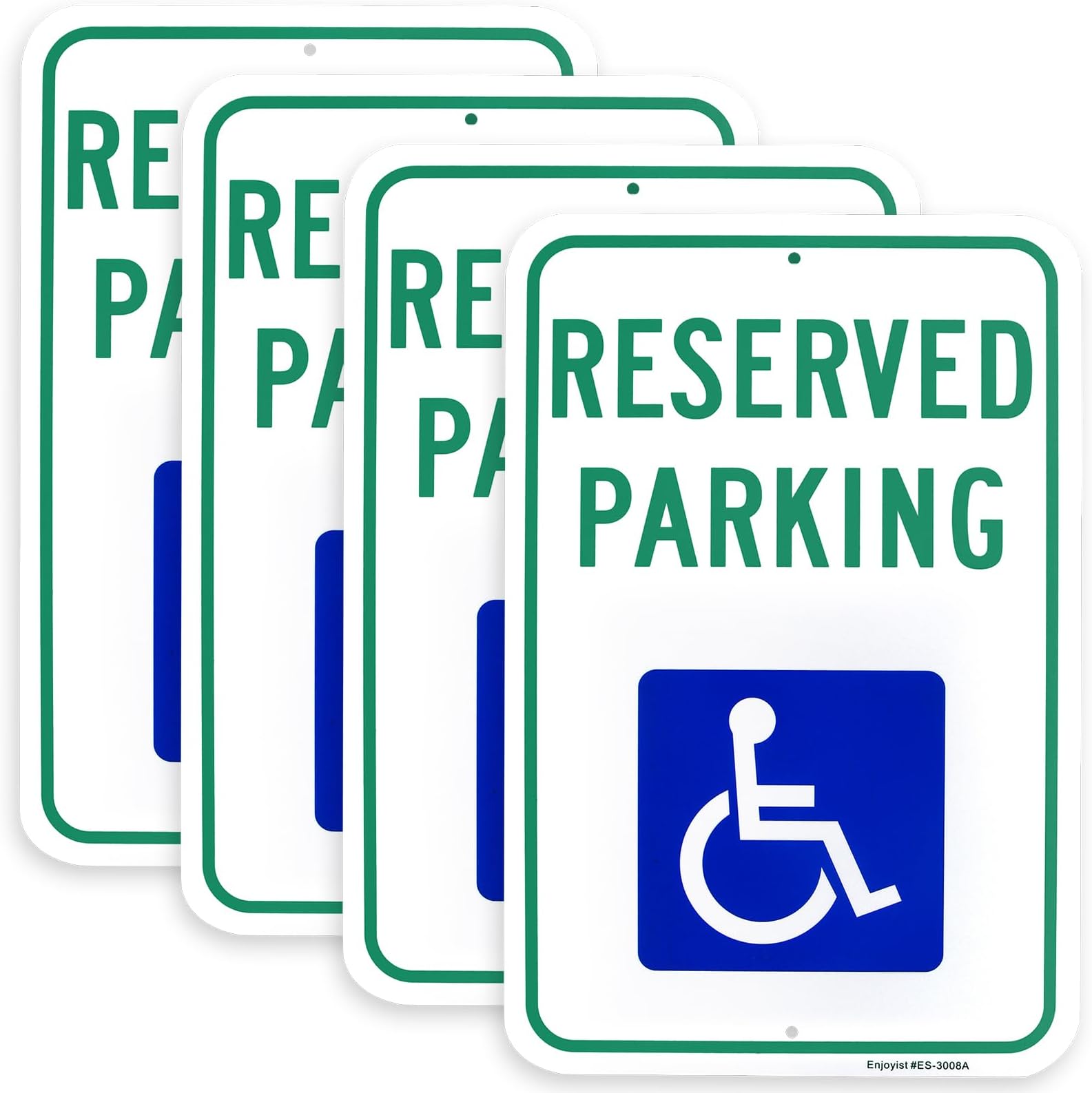 Amazon.com: Handicap Parking Only Floor Signs - Bilingual Double-Sided ...