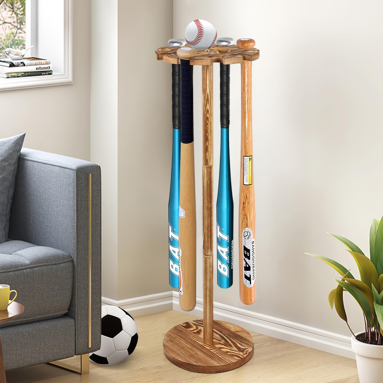 Baseball Holder 2 Pcs Desktop Baseball Bat Stand Baseball Bat Organizer ...