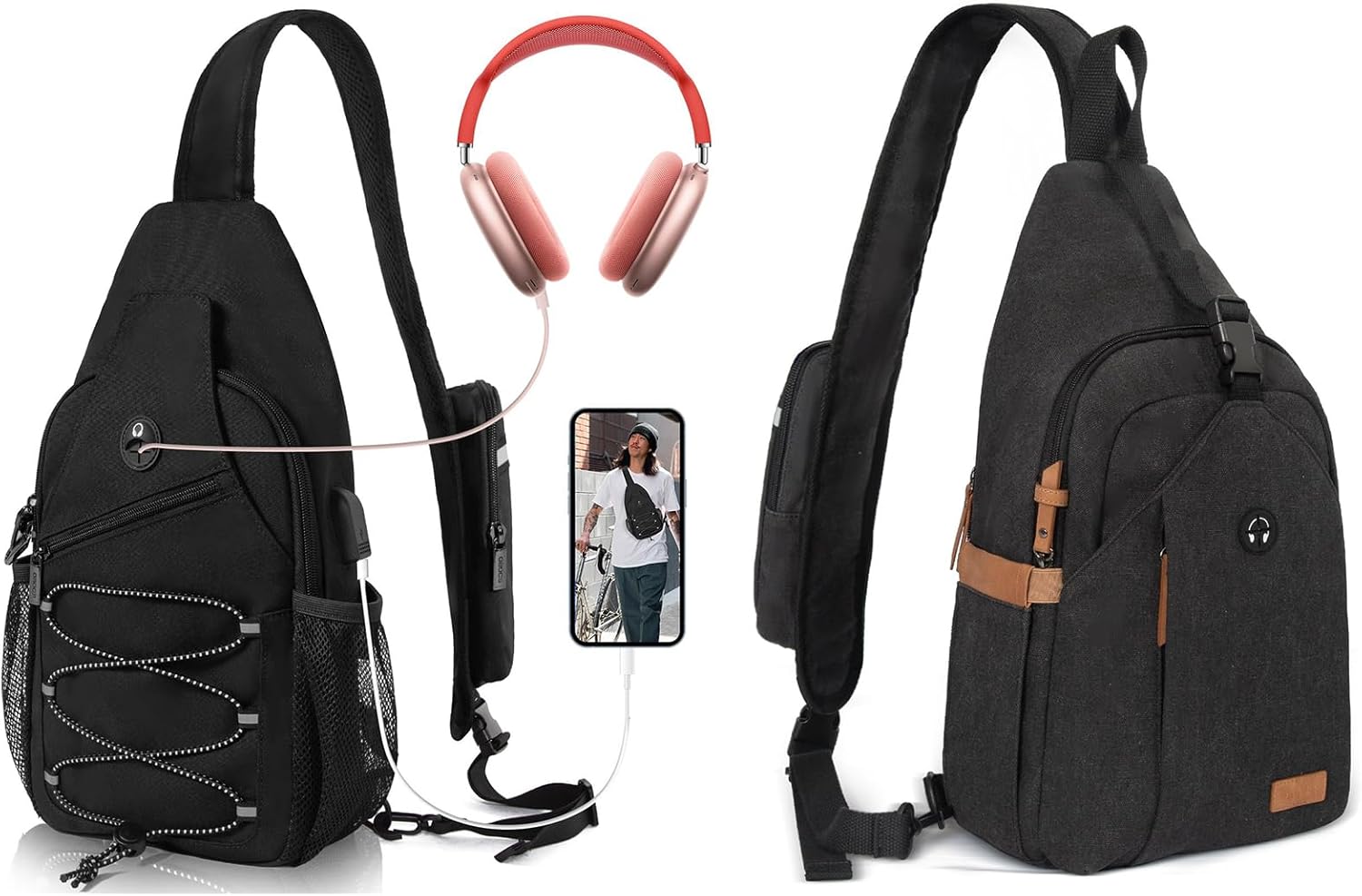 Amazon.com: OSOCE Anti Theft Crossbody Bag, Nylon with RFID Anti Theft ...