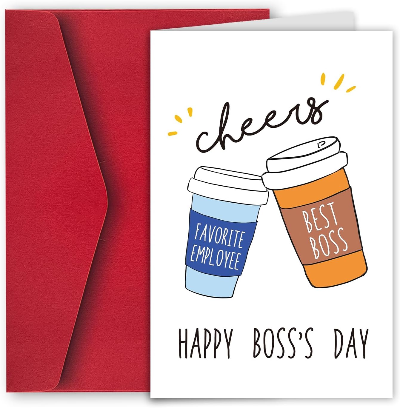 Amazon.com : Ulbeelol Boss's Day Card, Best Boss Card, Funny Boss Day ...