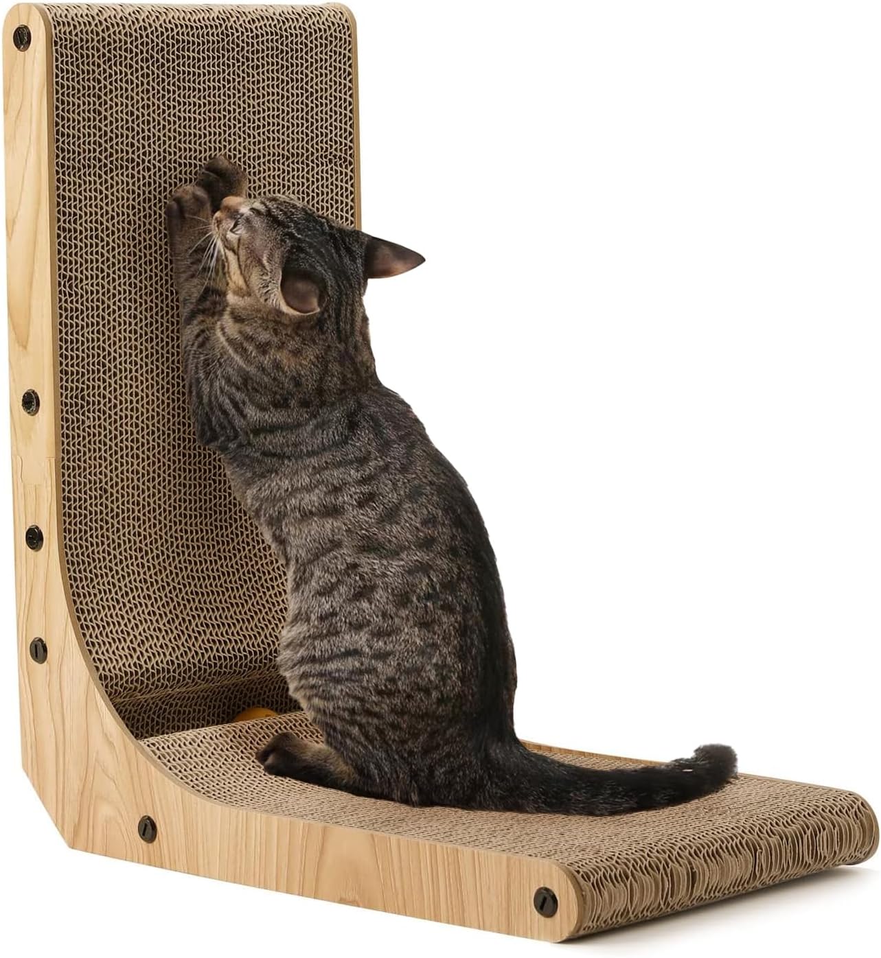 FUKUMARU Cat Scratcher, 68 CM L Shape Cat Scratch Pad Wall Mounted, Cat ...