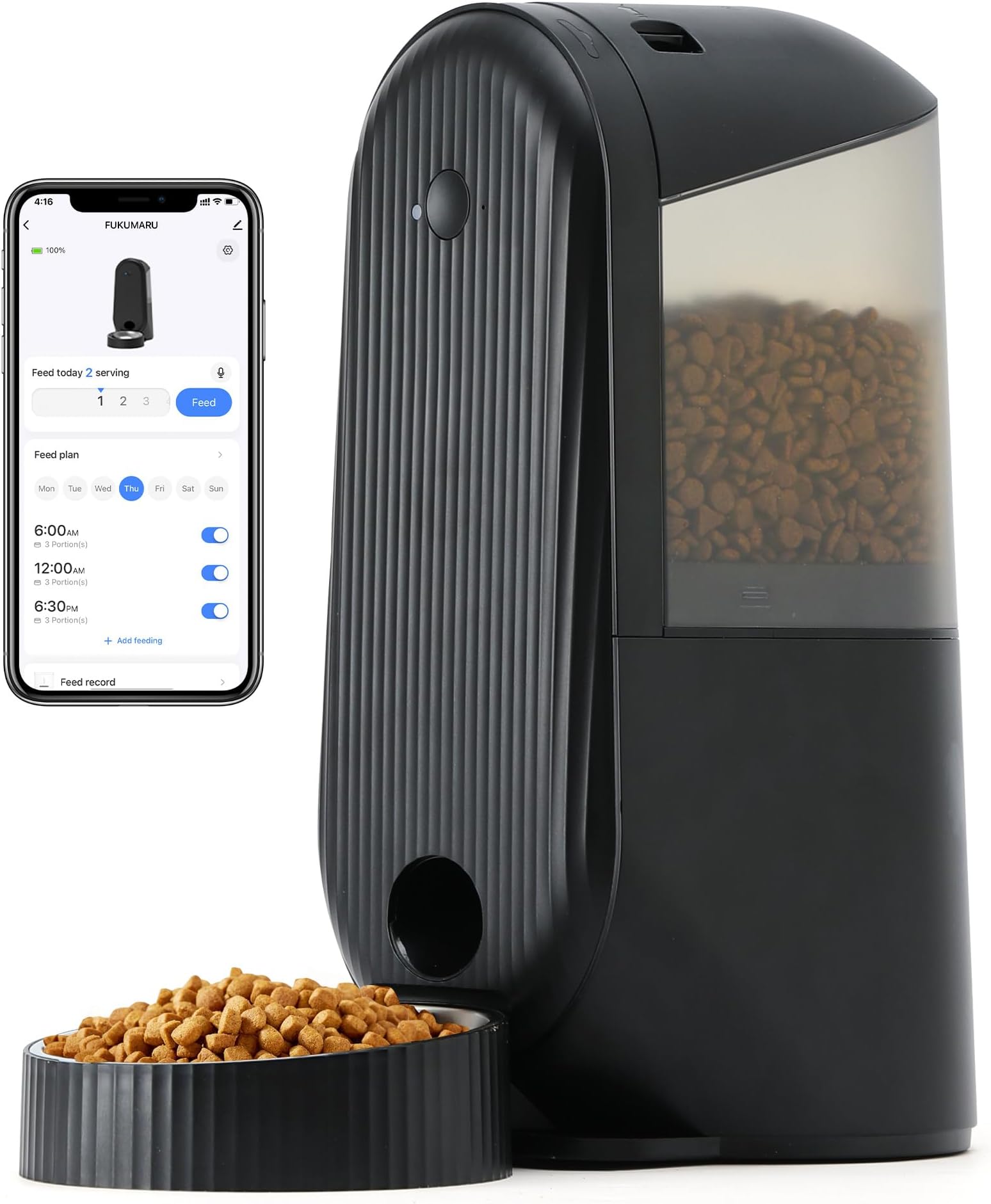 Amazon.com : Automatic Cat Feeder, WIFI Timed Auto Dog Feeder with App ...