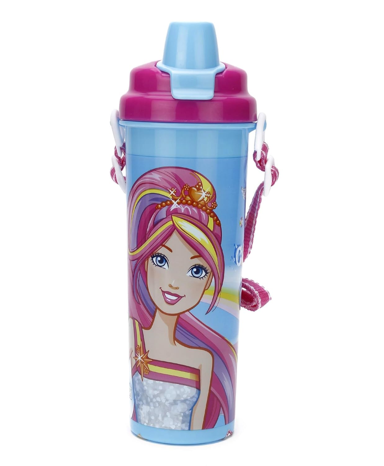Mattel Barbie World Plastic Water Bottle, 700ml, Blue/Pink : Amazon.in ...